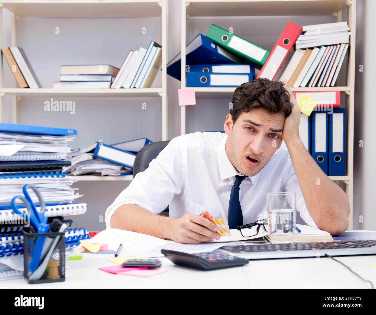 The busy frustrated businessman angry in the office Stock Photo - Alamy