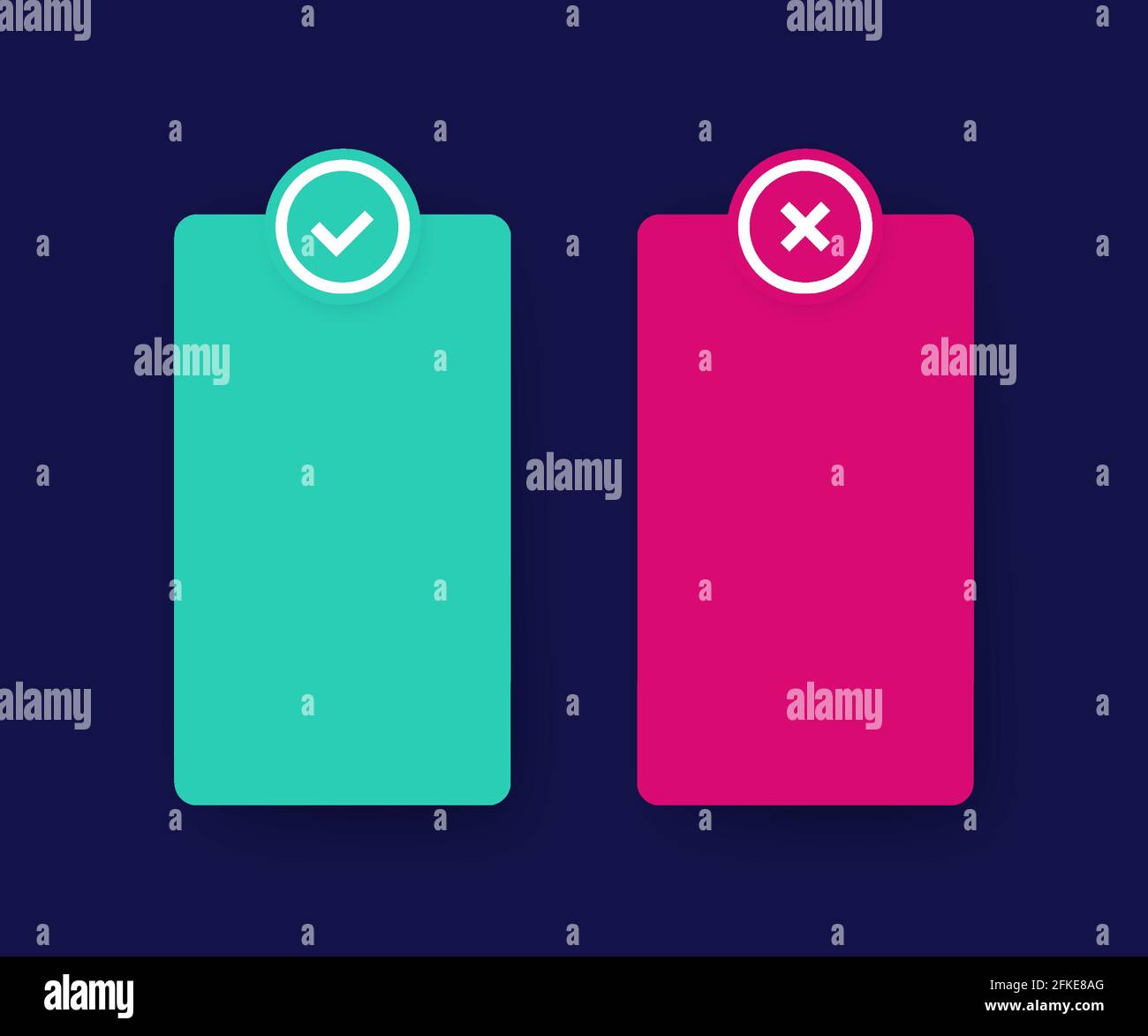 positive and negative list design, vector design Stock Vector Image ...