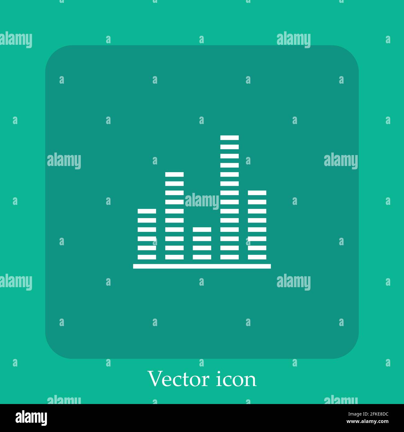 equalizer vector icon linear icon.Line with Editable stroke Stock ...