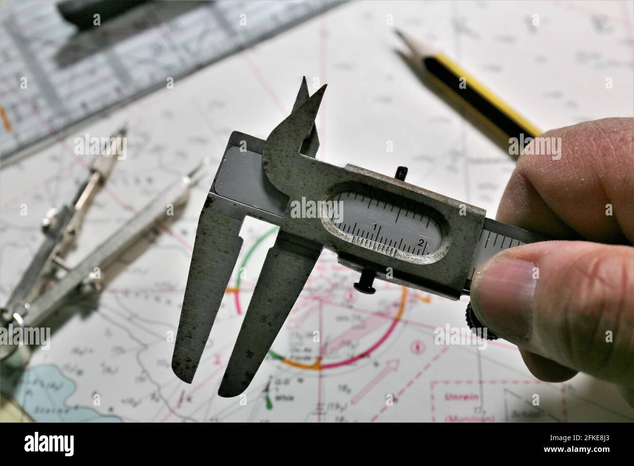 measuring instrument of a caliper Stock Photo - Alamy