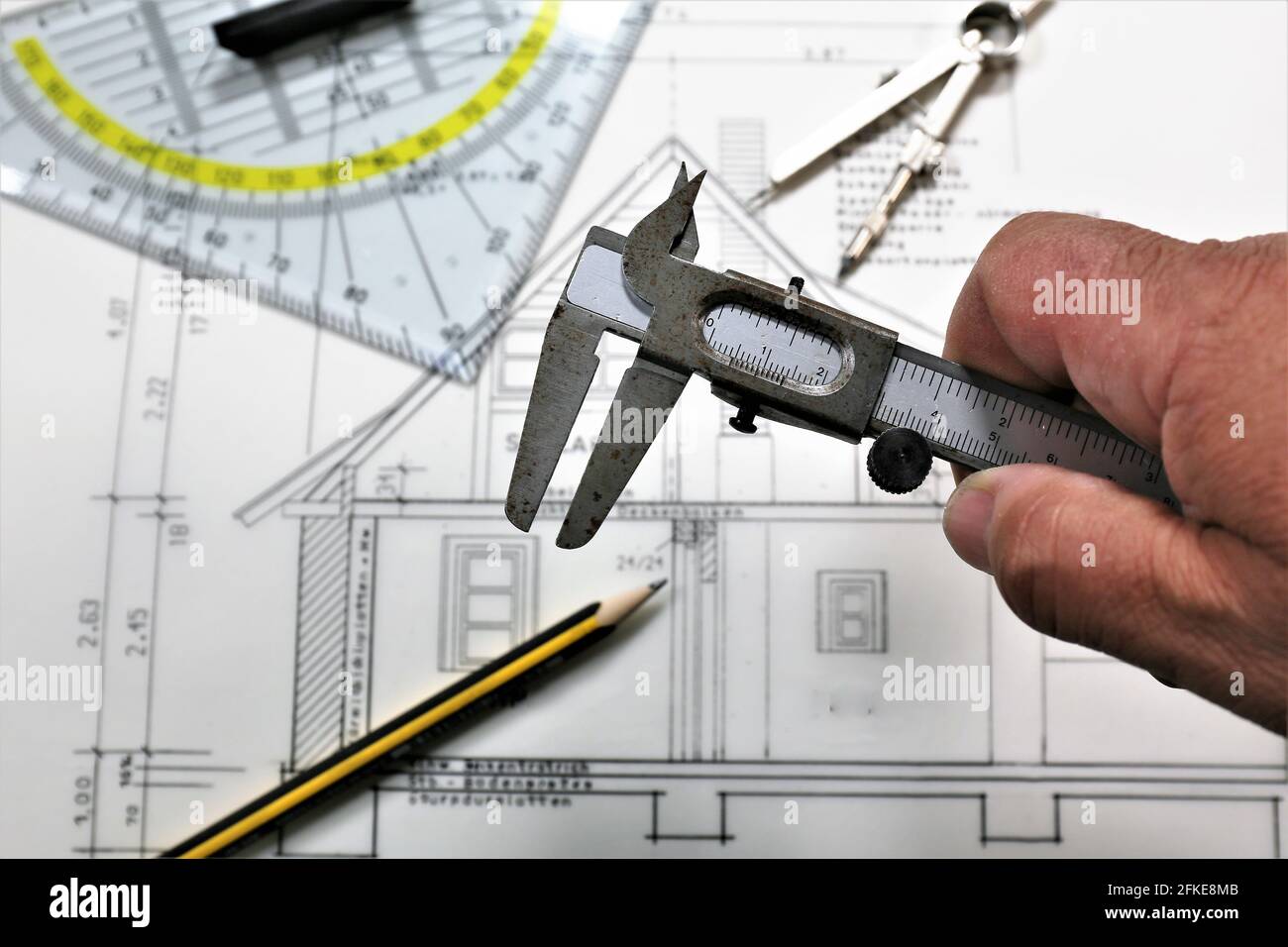 measuring instrument of a caliper Stock Photo - Alamy