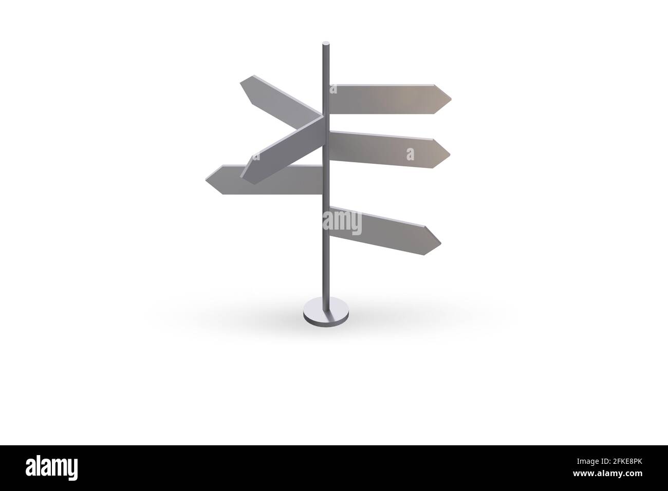 Road direction side in the navigation concept - 3d rendering Stock ...