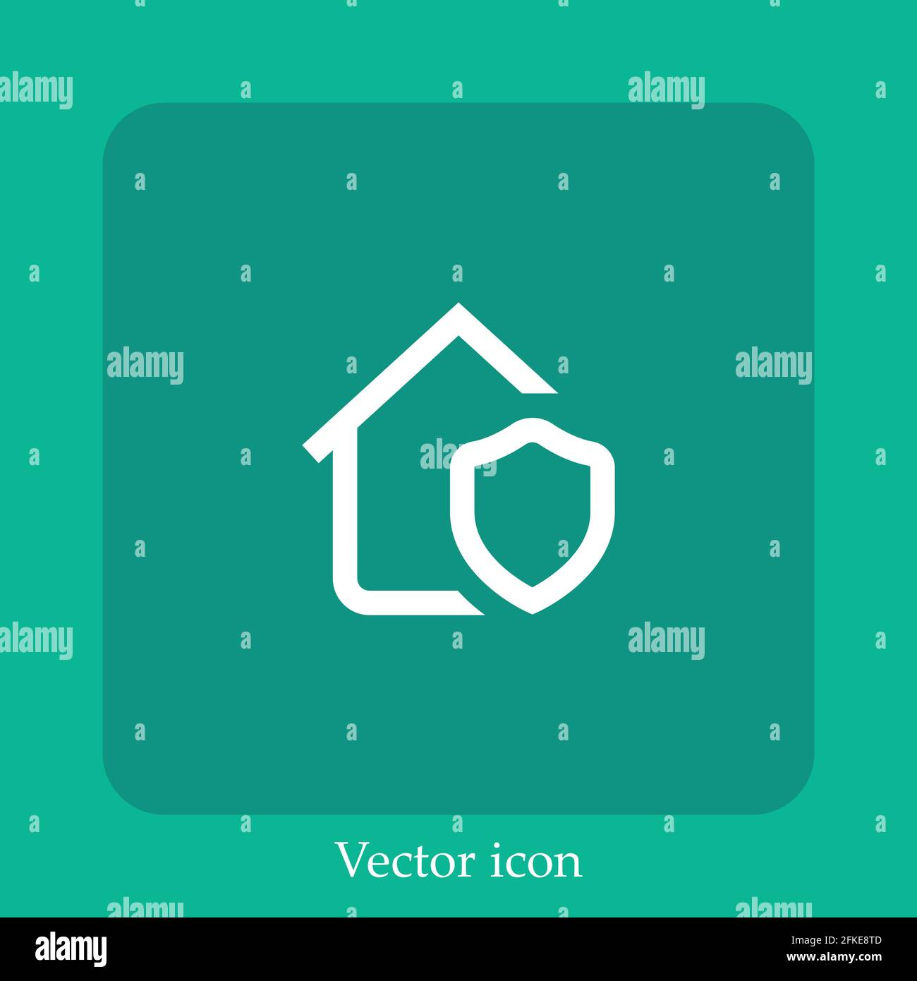 protection vector icon linear icon.Line with Editable stroke Stock ...
