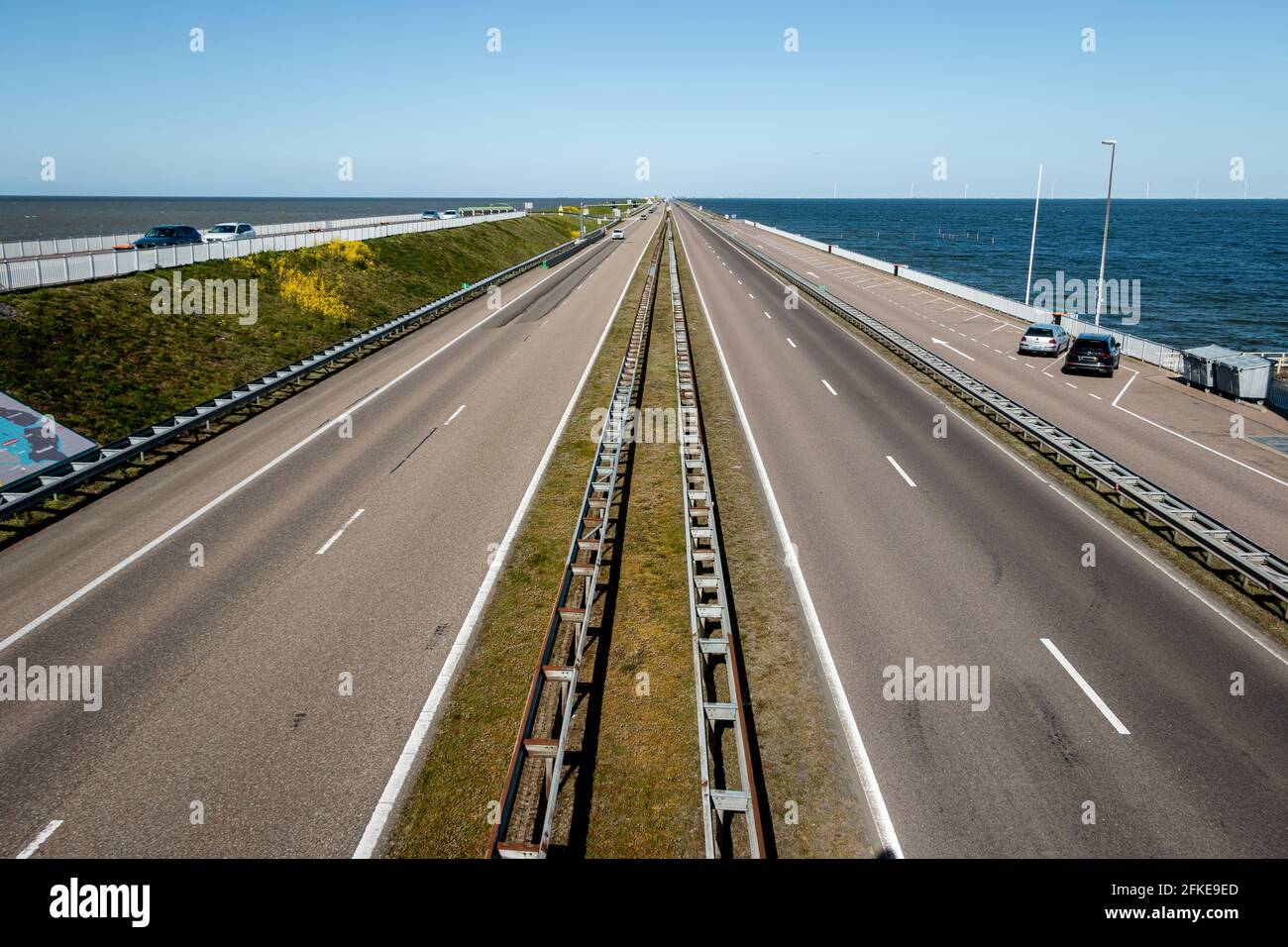 The waterways in the Netherlands, the dike with the name "afsluitdijk ...
