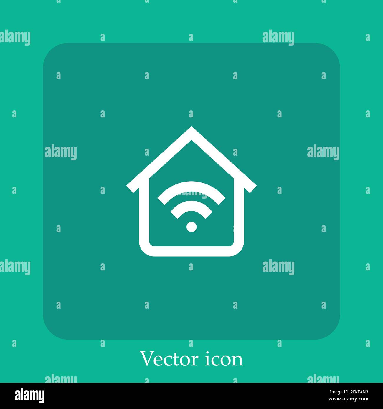 smart home vector icon linear icon.Line with Editable stroke Stock Vector Image & Art - Alamy