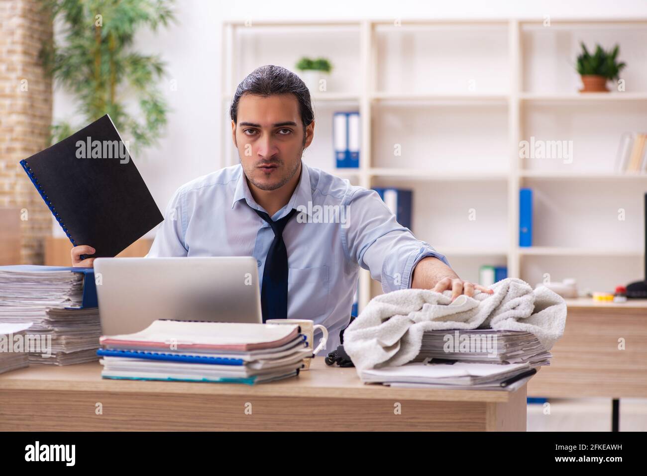 Stressed sweaty tired business hi-res stock photography and images - Alamy