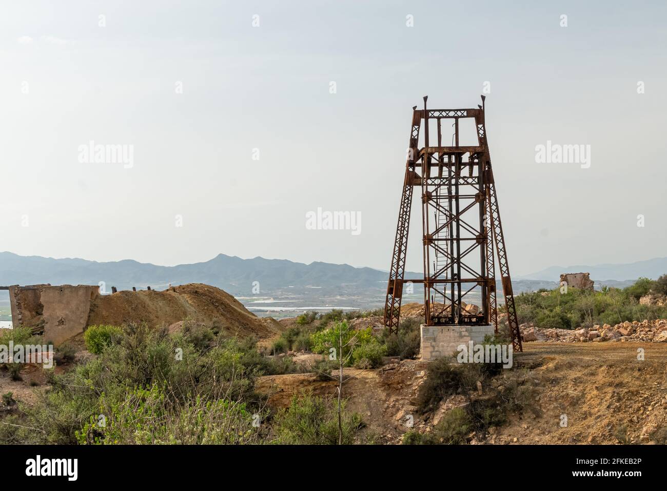 Castle of access to an old mining shaft of the Abandoned Mines of ...
