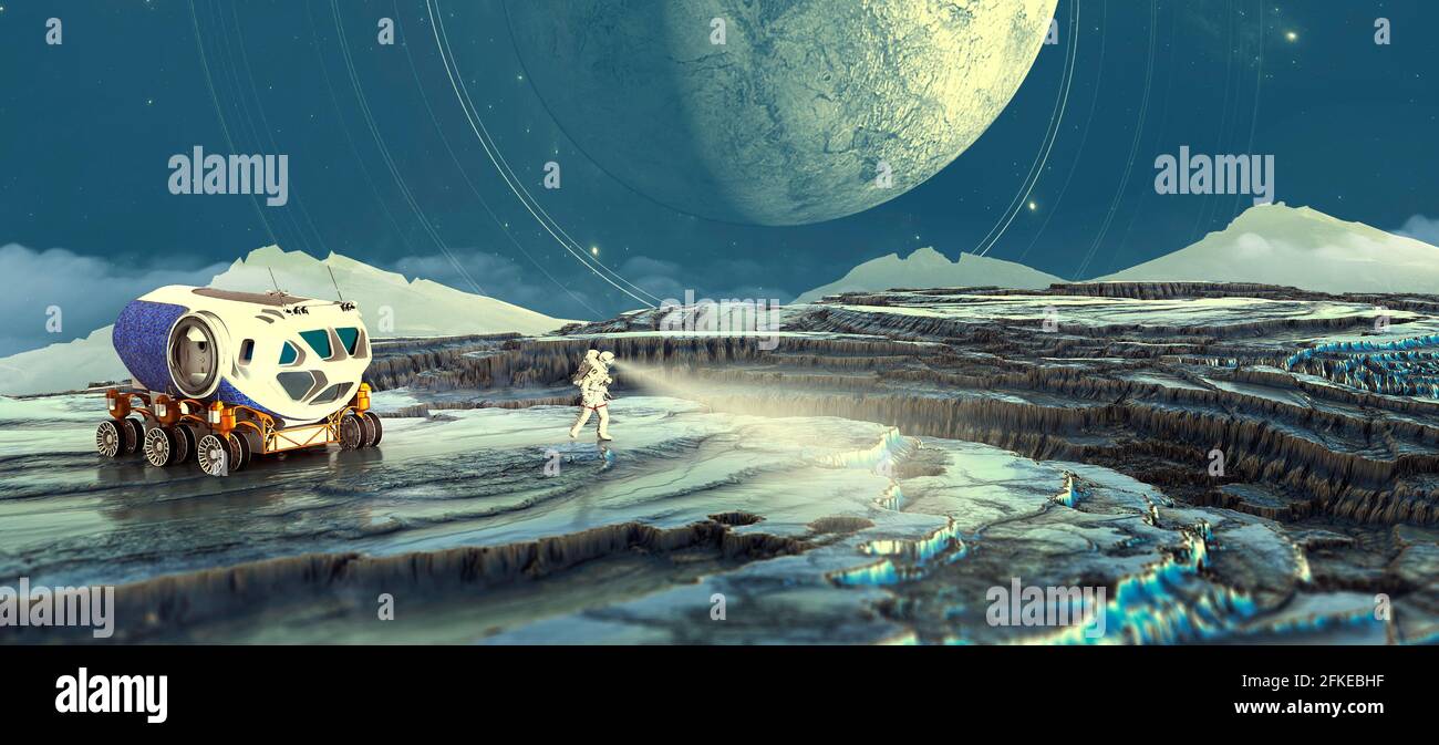 Planets of distant galaxies. Exploration of new worlds, Sci-fi ...