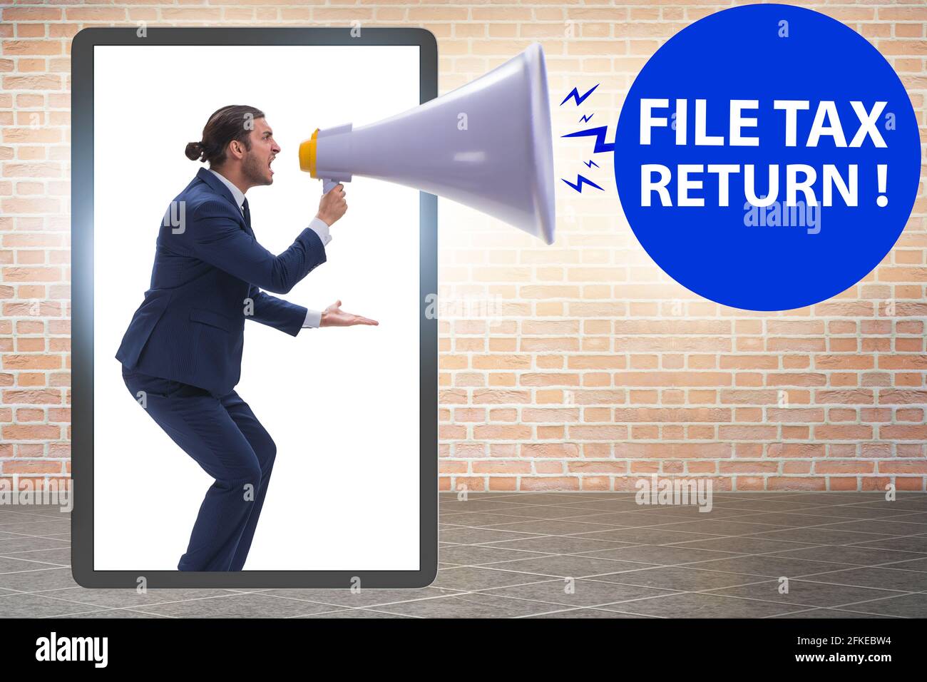Concept of the annual tax return submission Stock Photo - Alamy