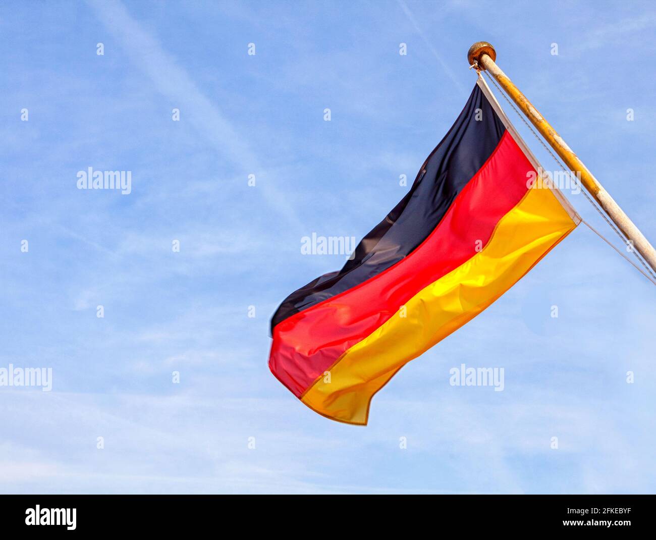 German flag flying Stock Photo - Alamy