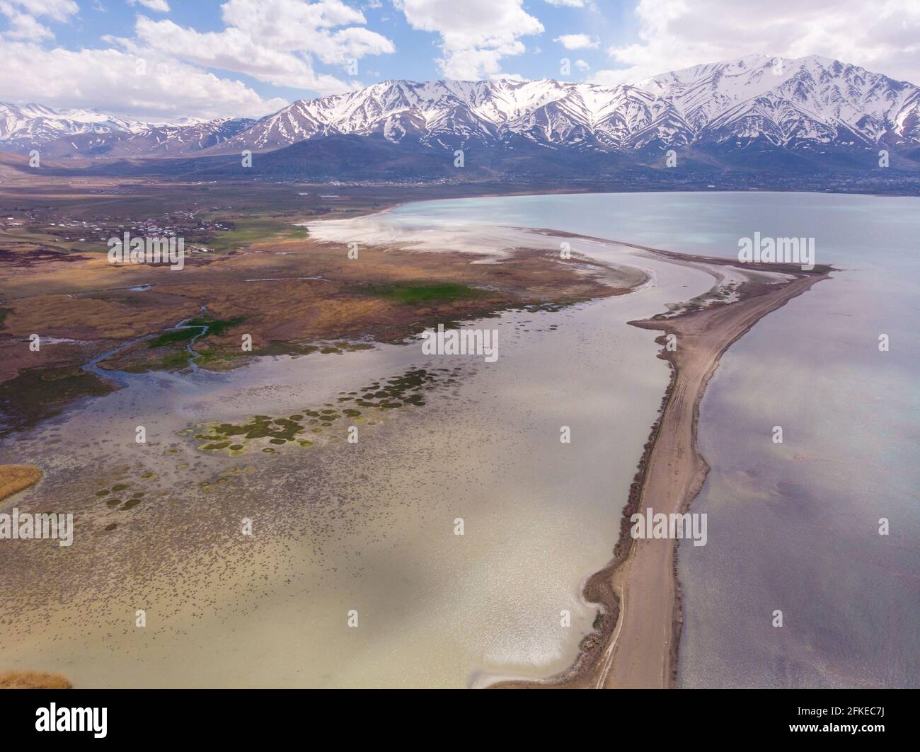 Aerial view of Highland Floodplains where Donemec River connecting to ...