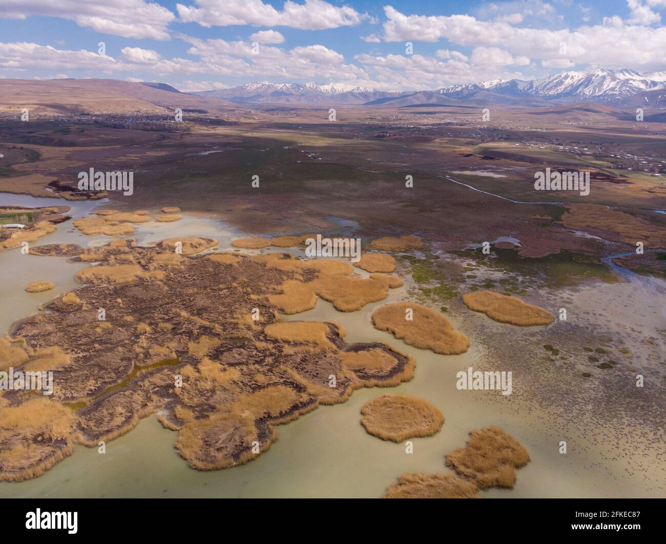 Aerial view of Highland Floodplains where Donemec River connecting to ...