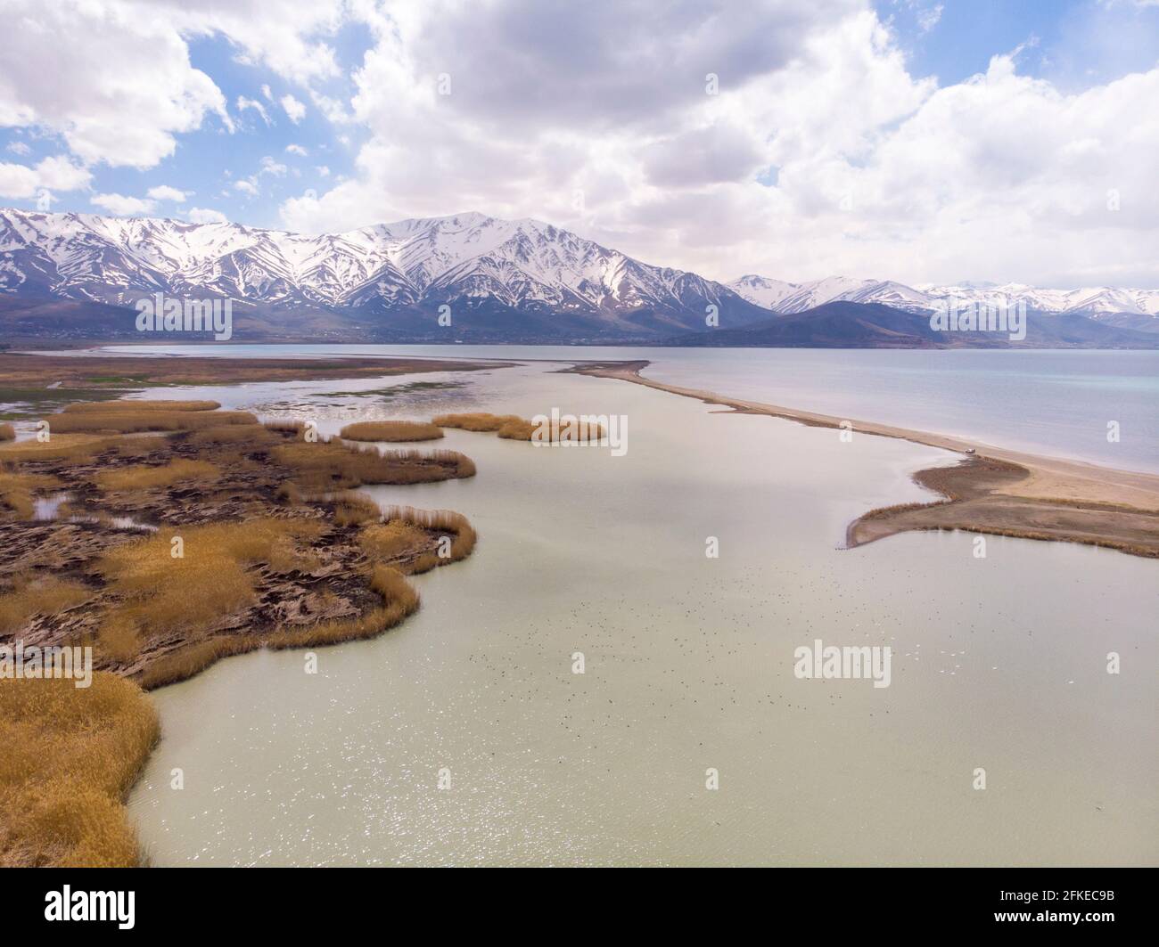 Aerial view of Highland Floodplains where Donemec River connecting to ...