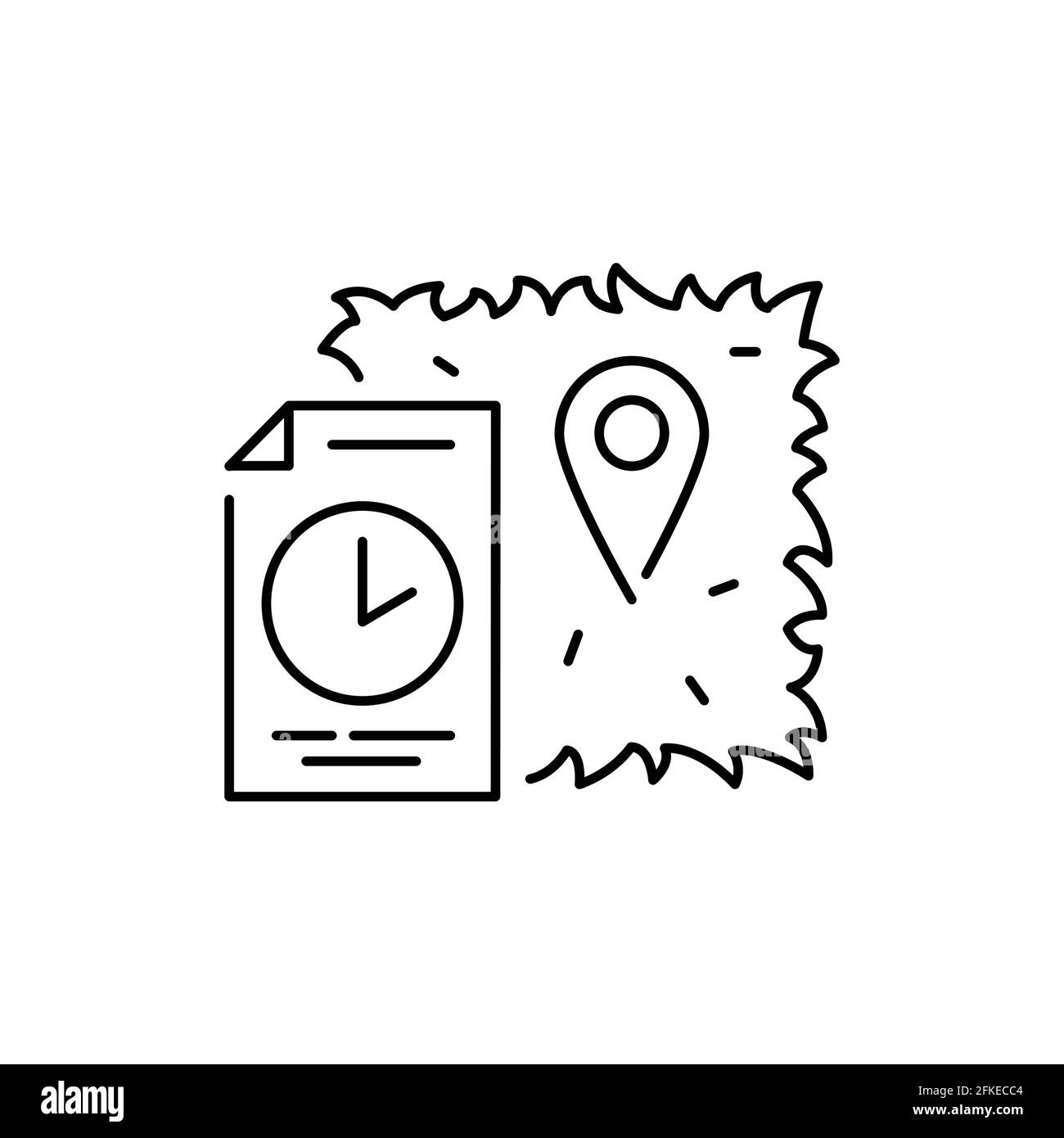 Land rental olor line icon. Pictogram for web page, mobile app, promo ...