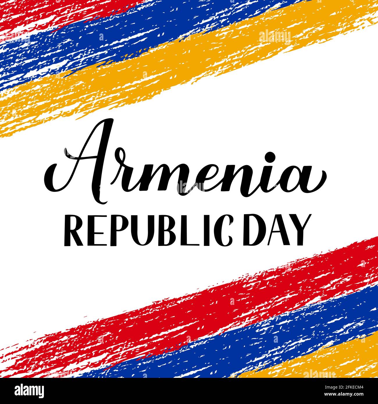 Armenia Republic Day calligraphy hand lettering. Armenian holiday ...
