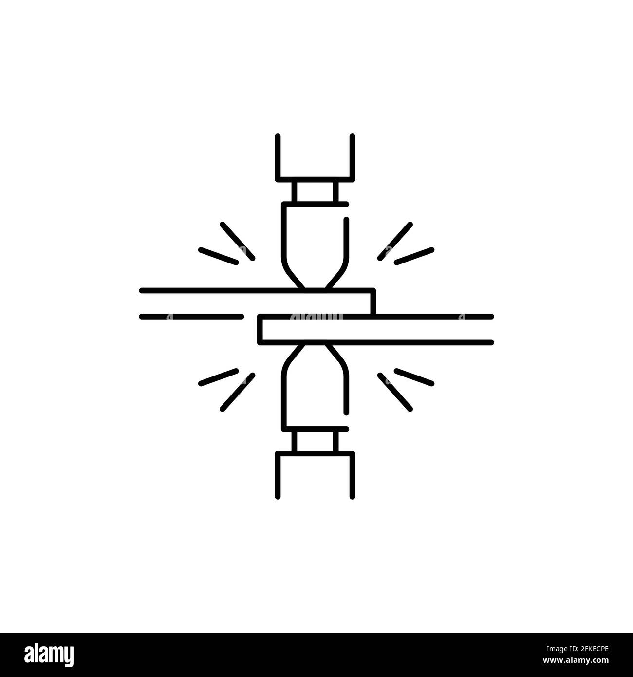 Spot welding olor line icon. Pictogram for web page, mobile app, promo ...