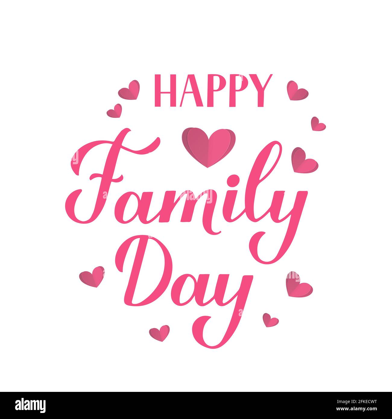 Happy Family Day calligraphy hand lettering. International Day of ...