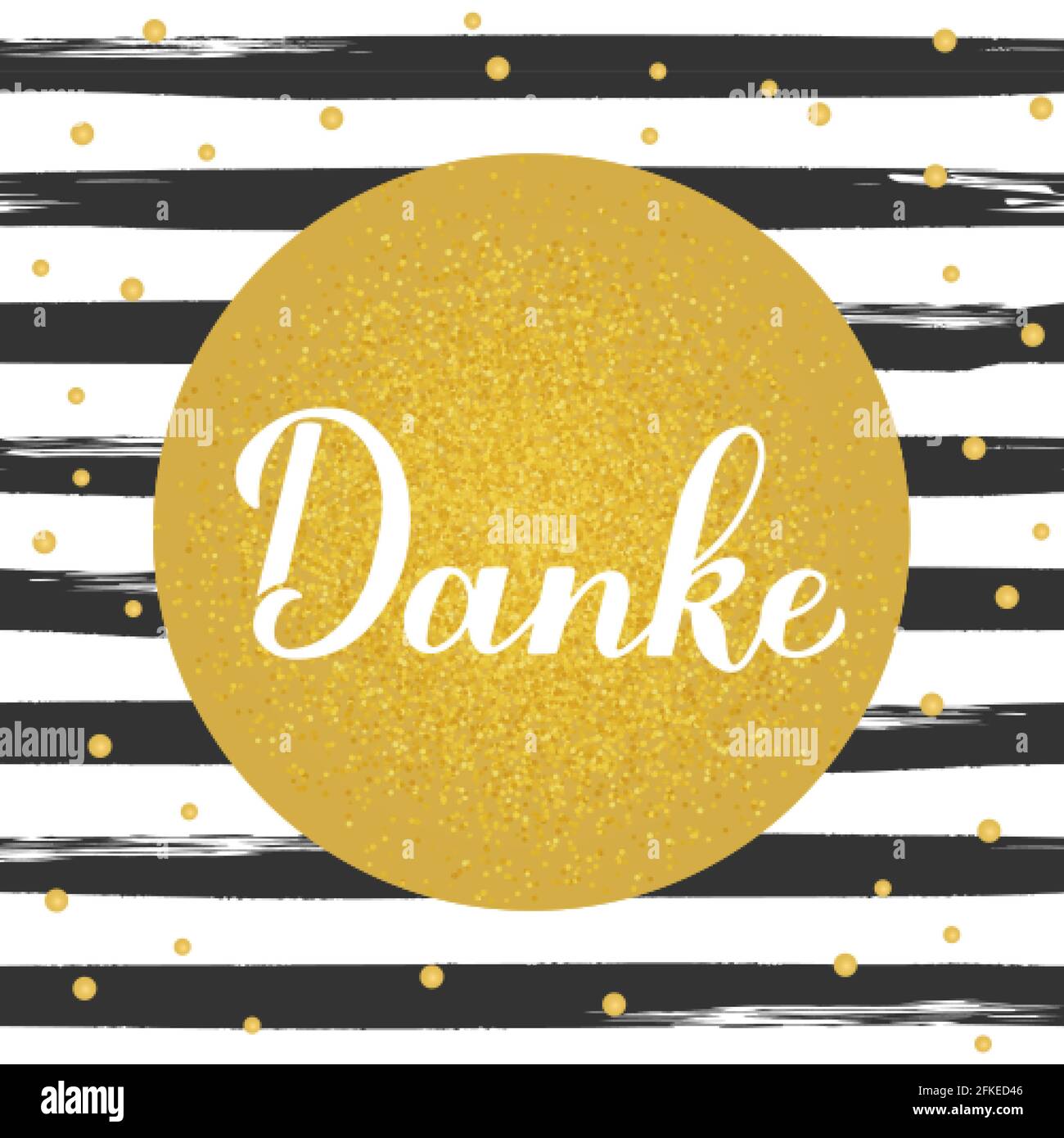 Thank you calligraphy hand lettering in German language on black and ...