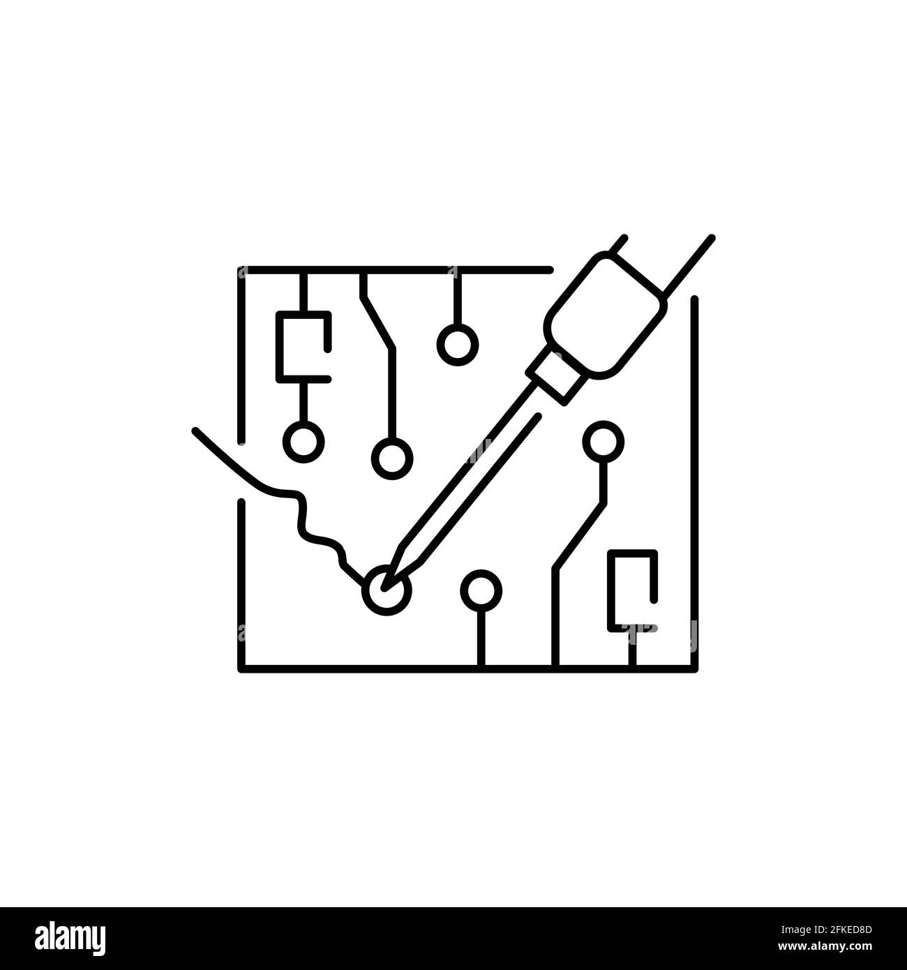 Soldering olor line icon. Pictogram for web page, mobile app, promo. UI ...