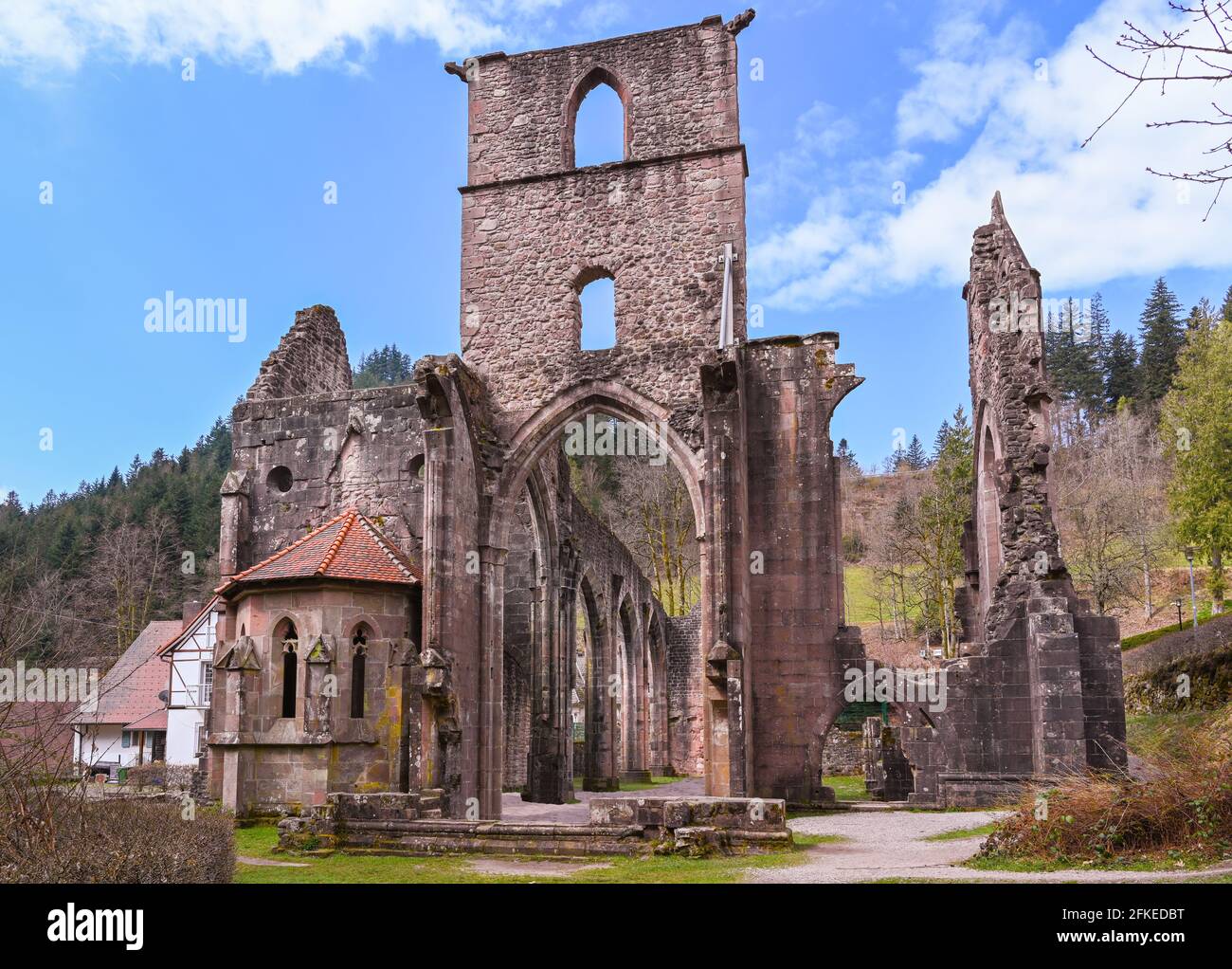 The historical ruins of Abbey Allerheiligen, (All Saints‘ Abbey) in the ...