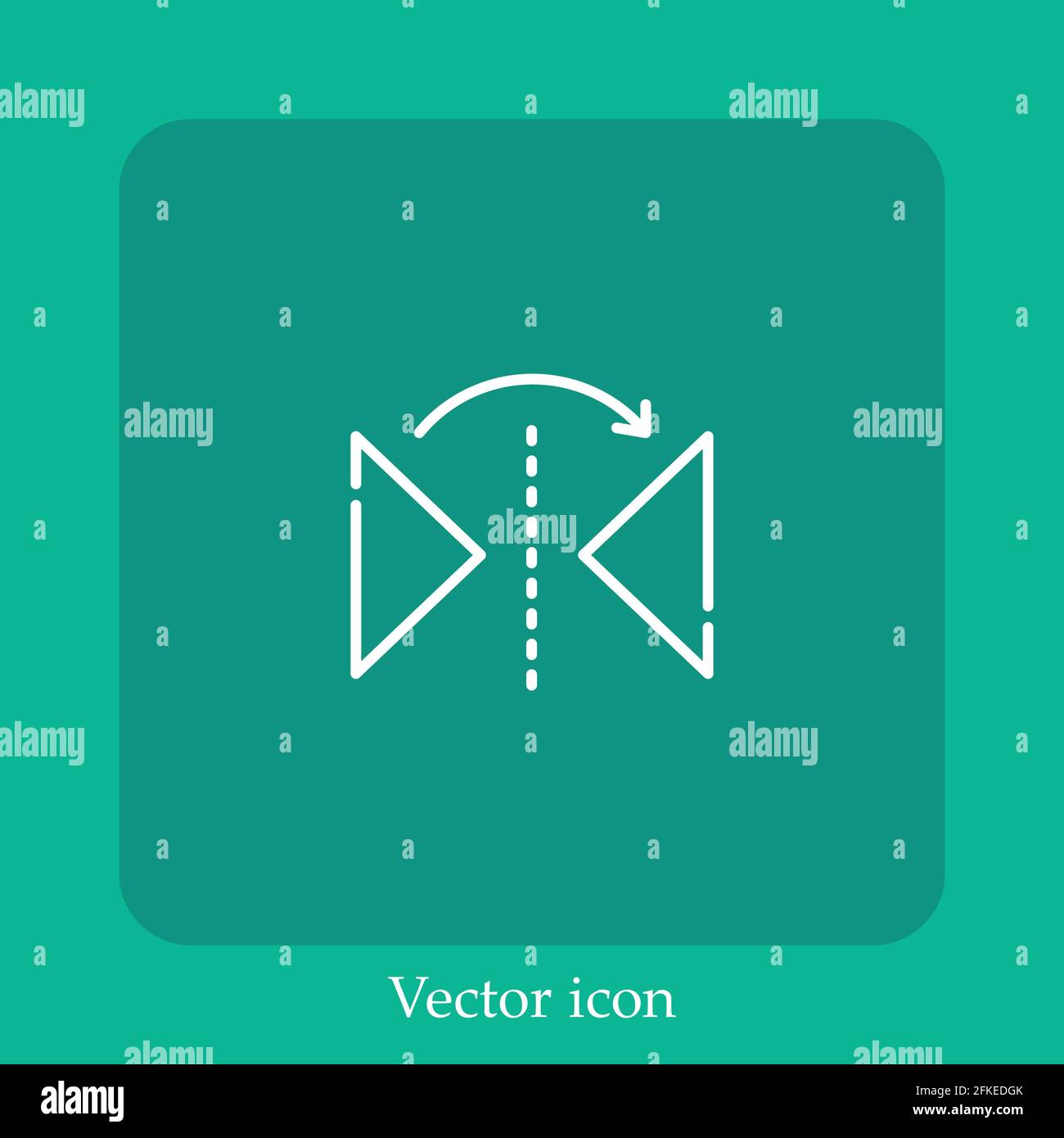reflect vector icon linear icon.Line with Editable stroke Stock Vector ...