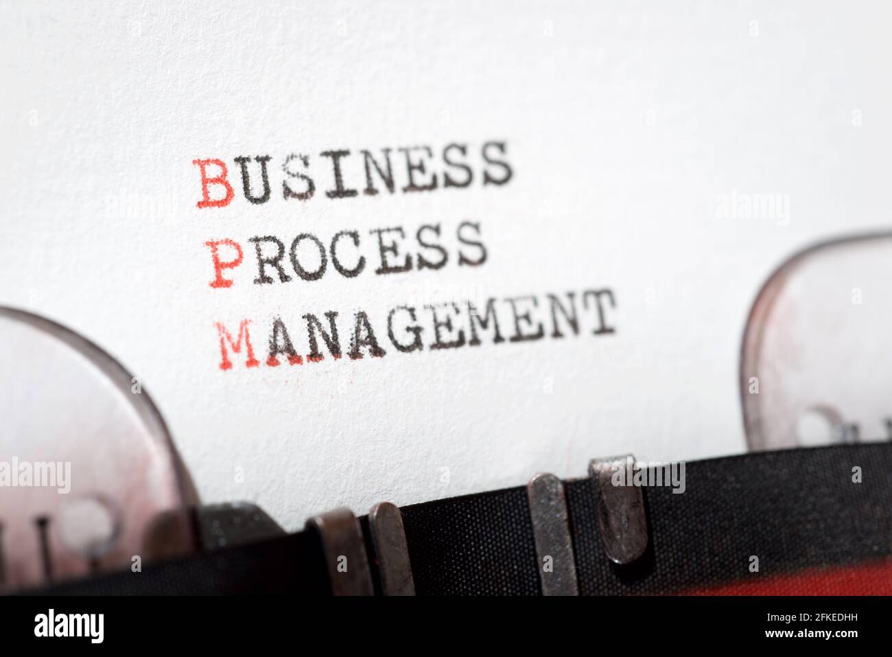 Business process management phrase written with a typewriter Stock ...