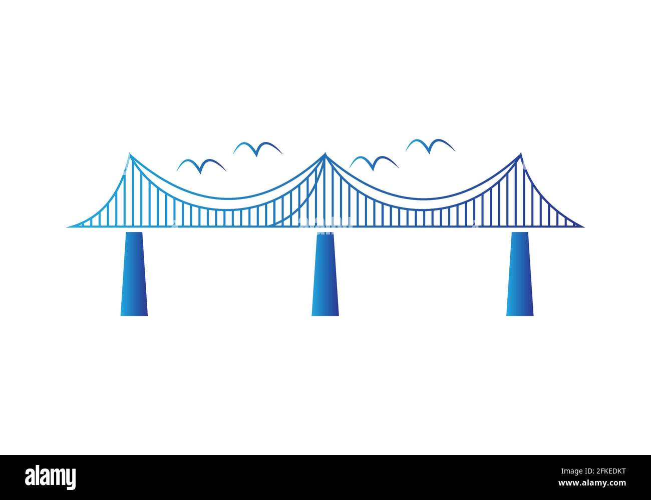 Bridge Logo icon vector illustration design Template Stock Vector Image ...