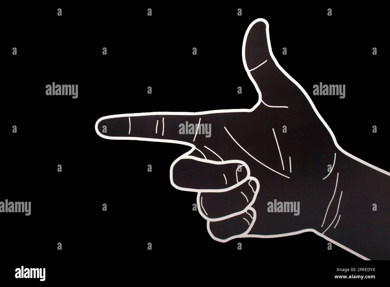 Finger pointing on black hi-res stock photography and images - Alamy