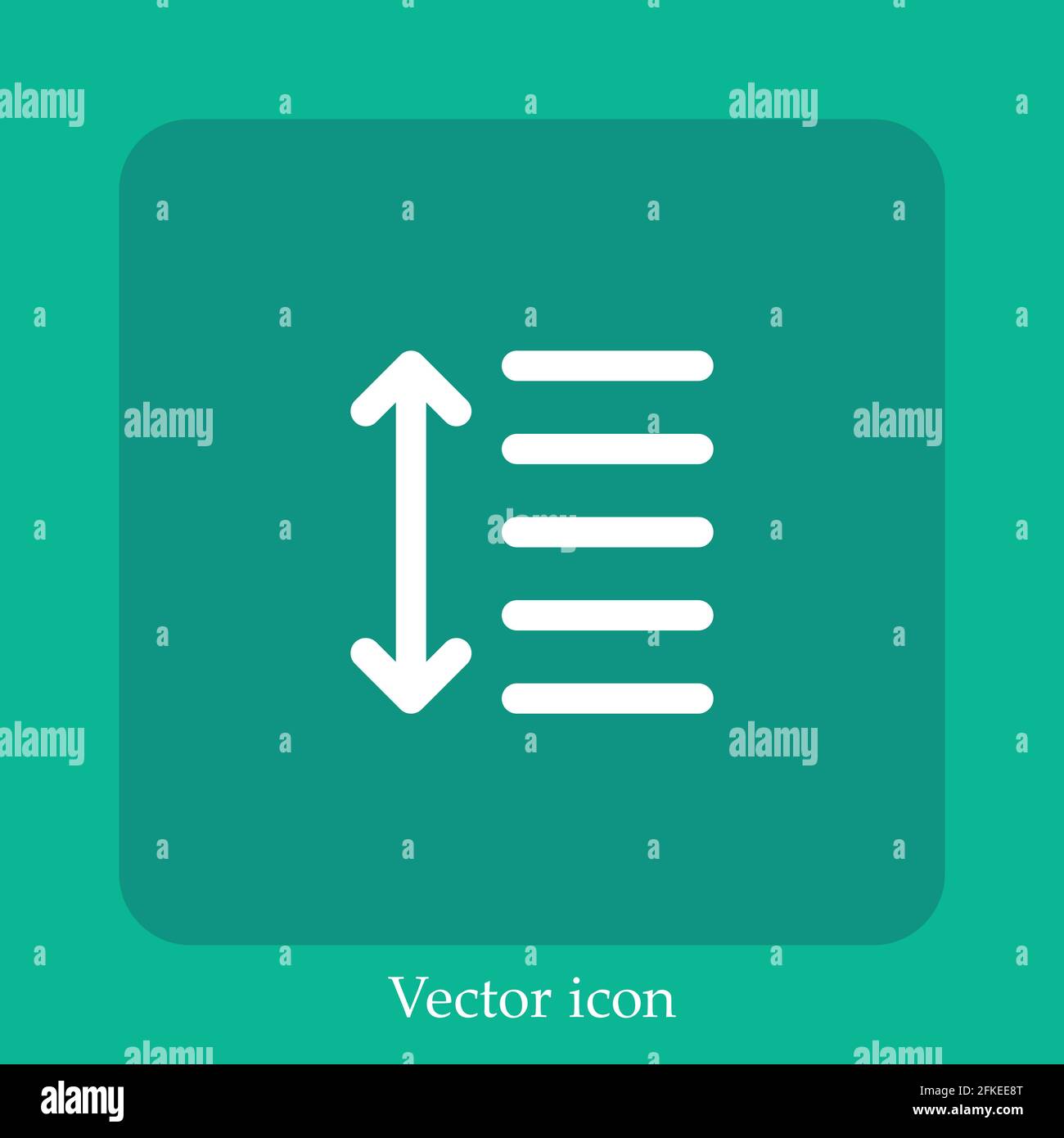 line spacing vector icon linear icon.Line with Editable stroke Stock ...