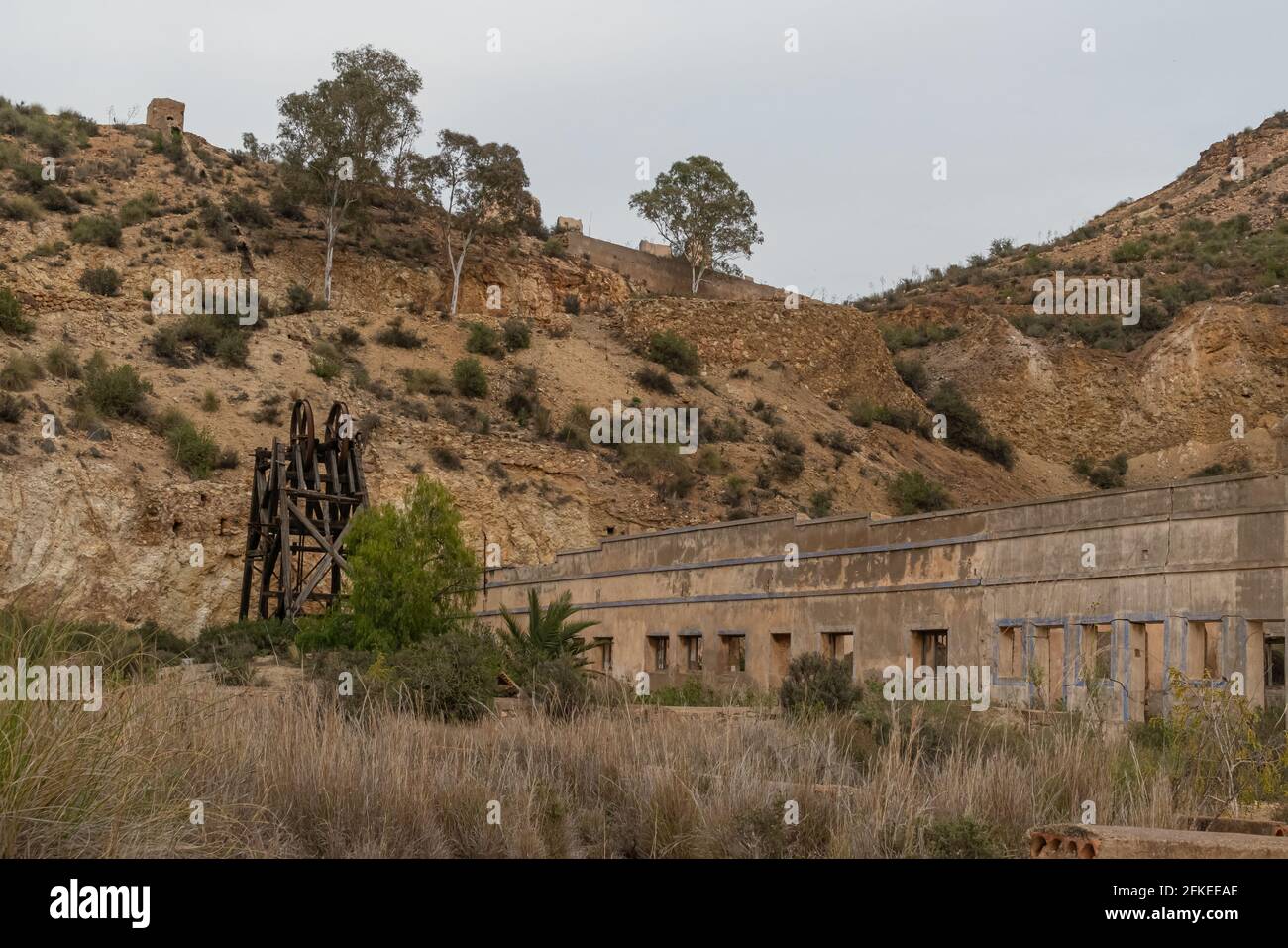 Castle of access to an old mining shaft of the Abandoned Mines of ...