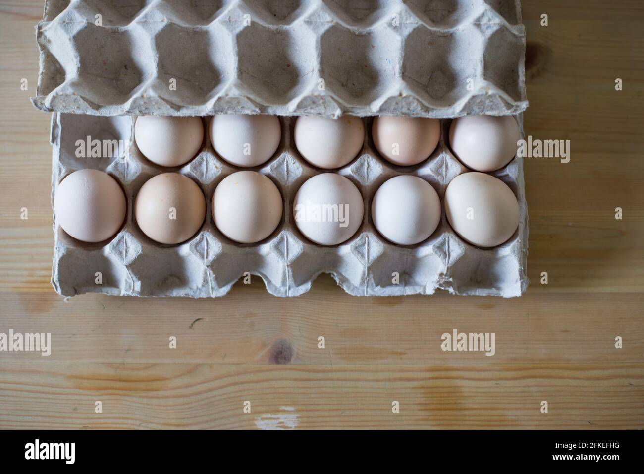 Top view box eggs hi-res stock photography and images - Alamy
