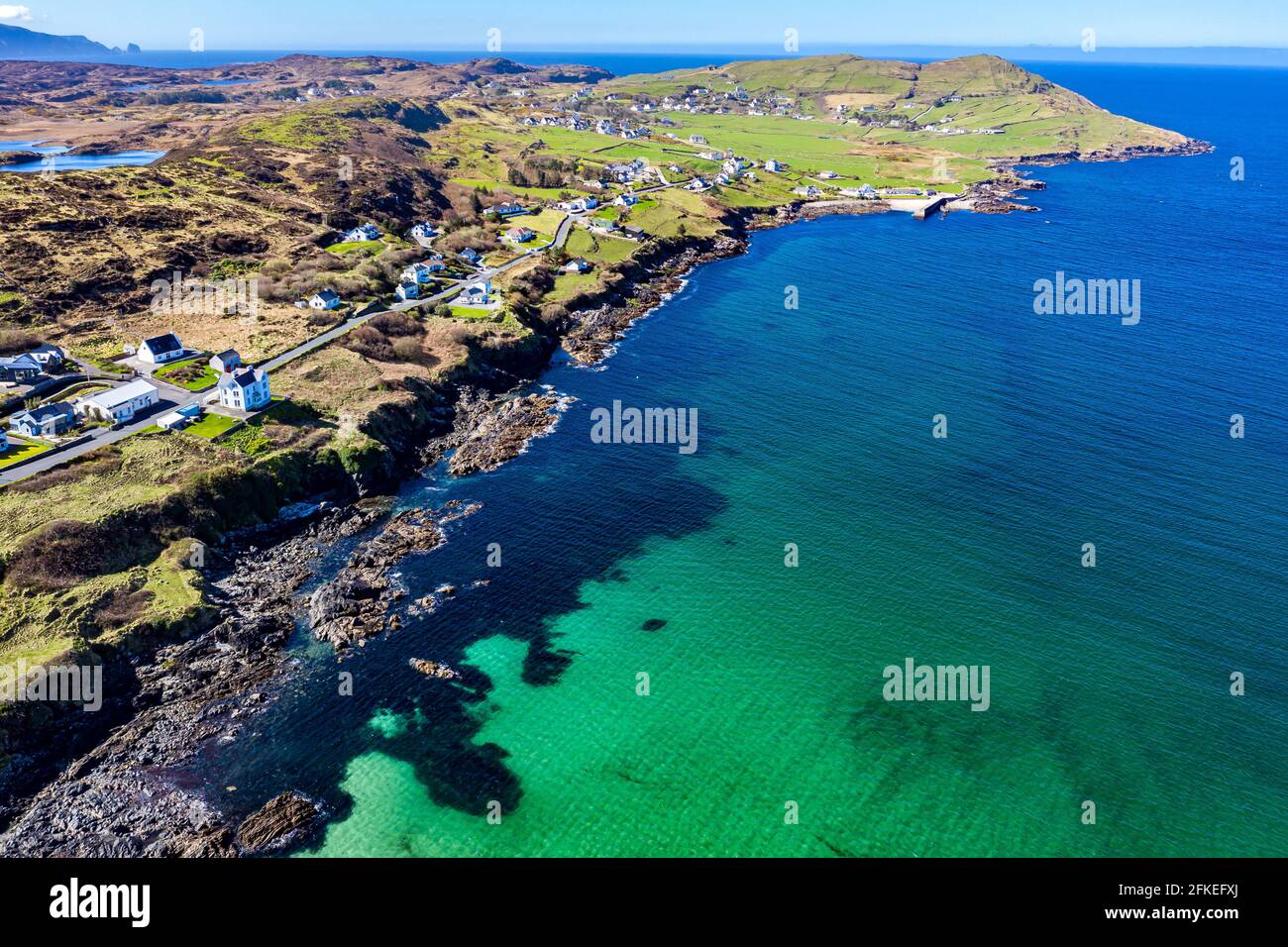 Aerial view of Portnoo in County Donegal, Ireland Stock Photo - Alamy