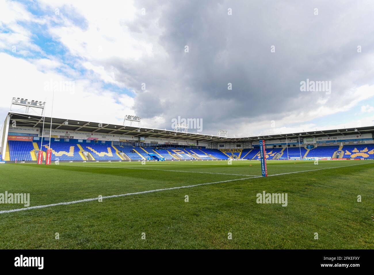 A general view of the Halliwell Jones Stadium, the home of Warrington ...