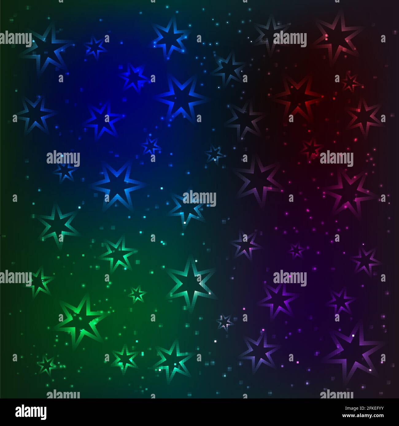 The magic pattern glowing stars and sparkling particles. Space ...