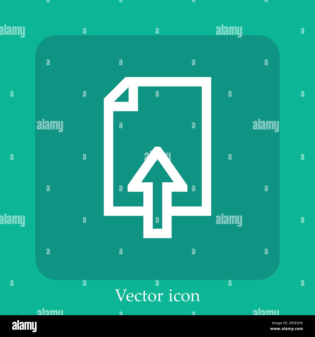 upload file vector icon linear icon.Line with Editable stroke Stock Vector Image & Art - Alamy