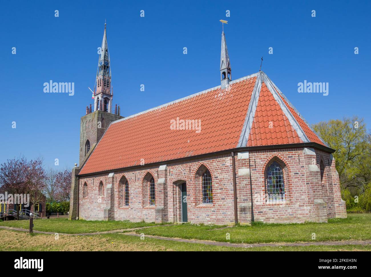 Historic church in rural village Harkema, Netherlands Stock Photo - Alamy