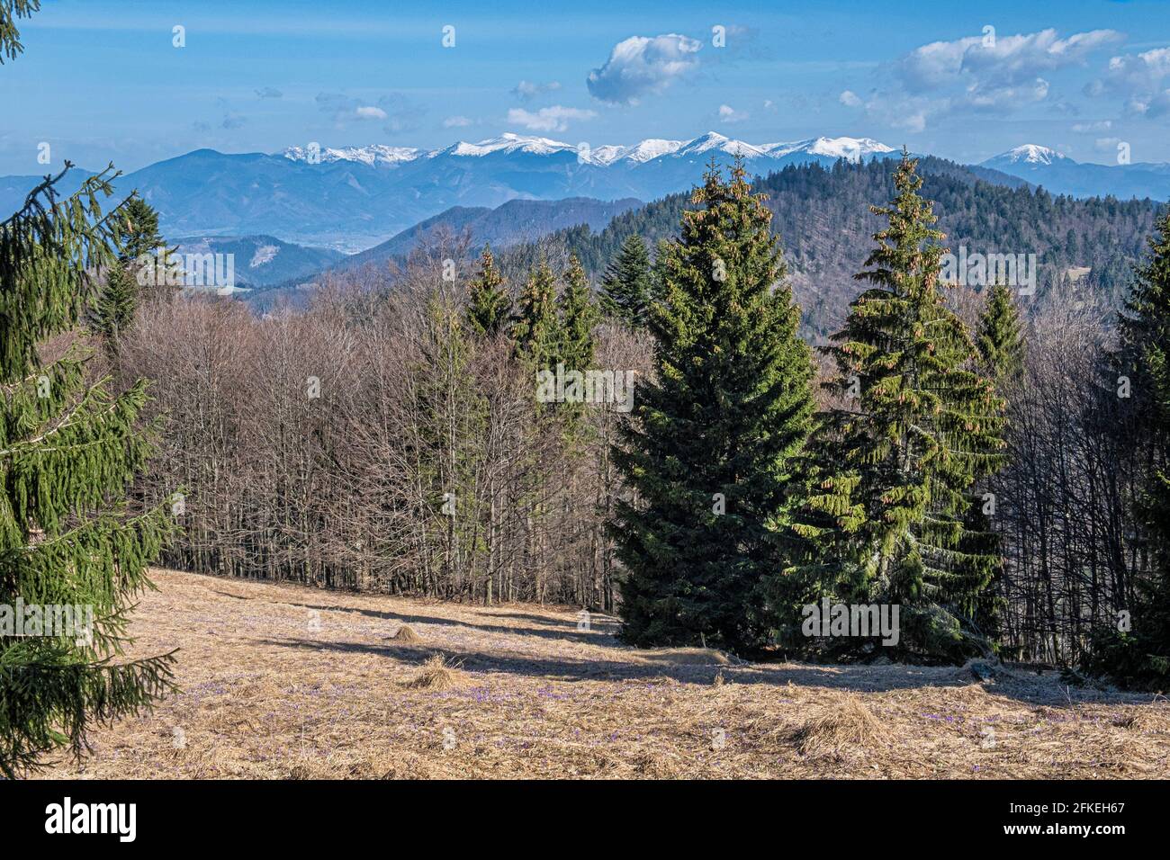 Little Fatra from Big Fatra mountais, Slovak republic. Hiking theme ...