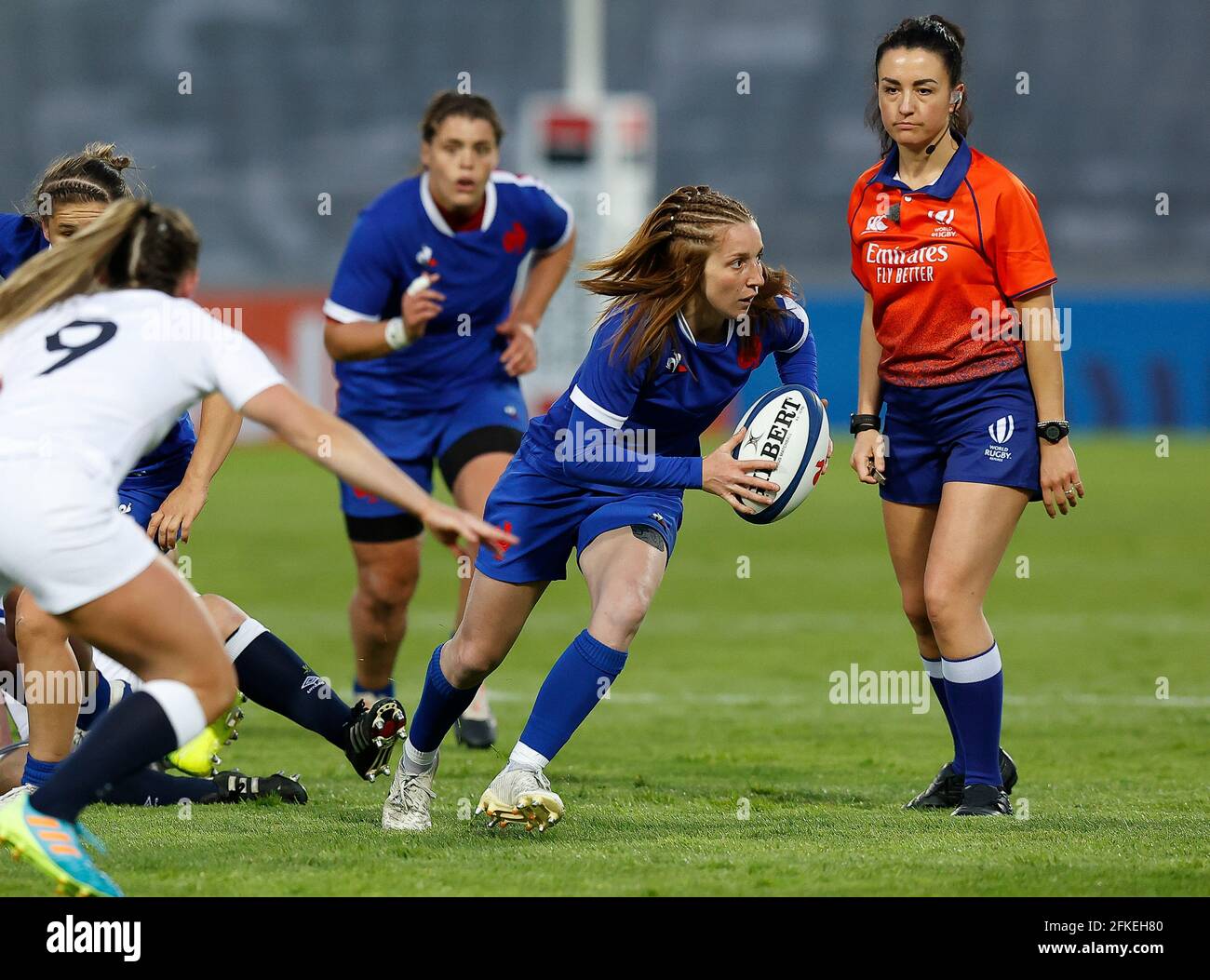 Pauline Bourdon of France during the Women's Rugby Union Test Match ...
