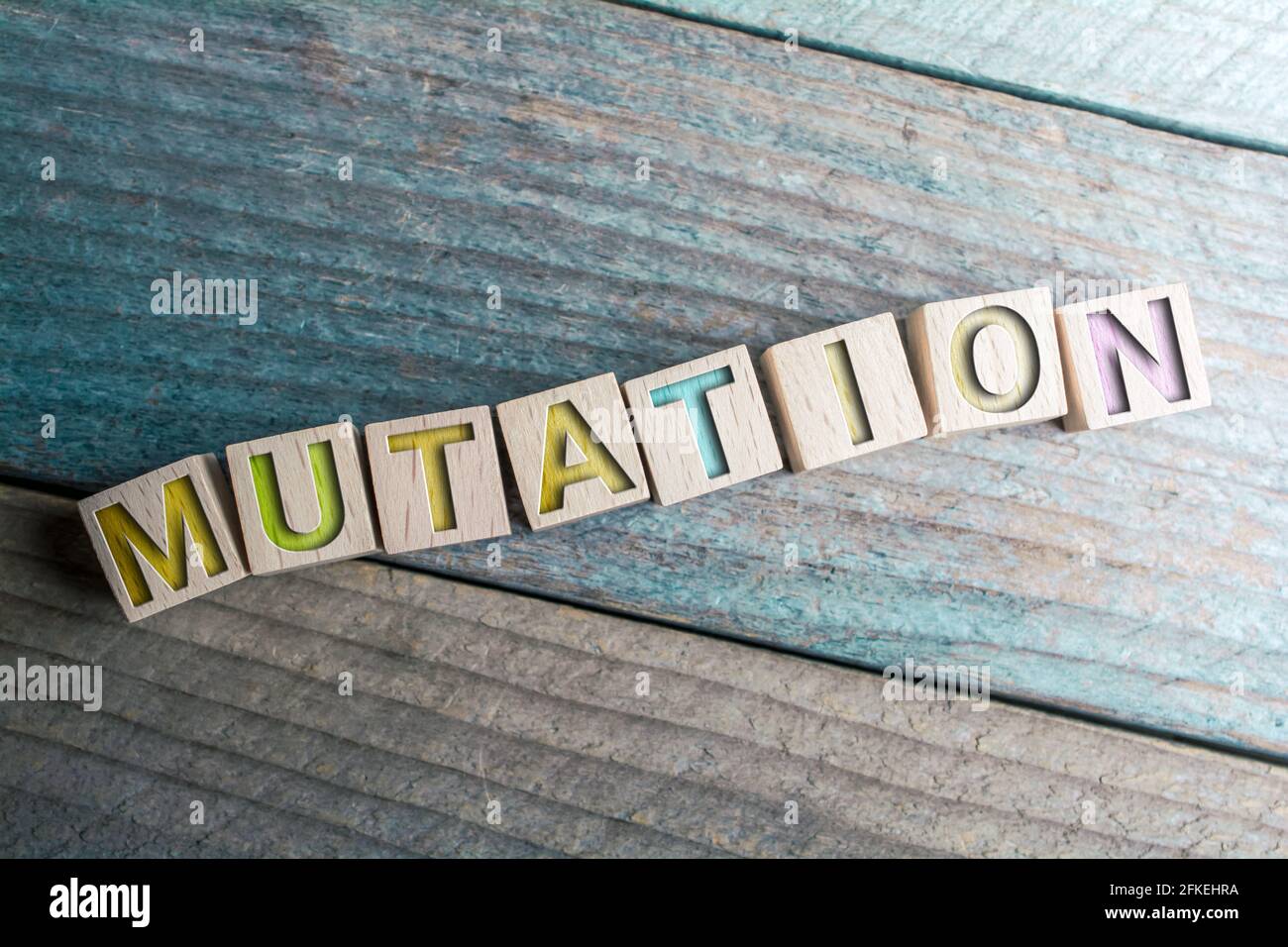 Mutation Written On Wooden Blocks On A Board Stock Photo - Alamy