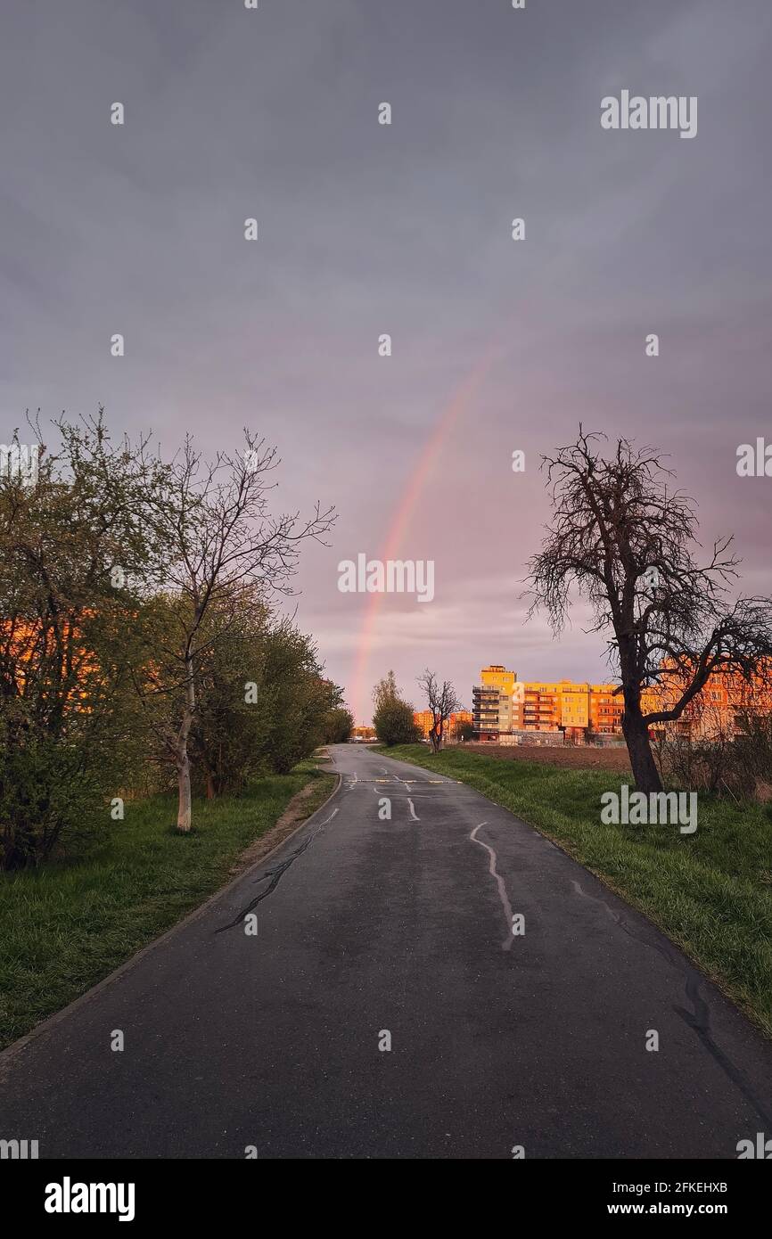 Rainbow road hi-res stock photography and images - Alamy