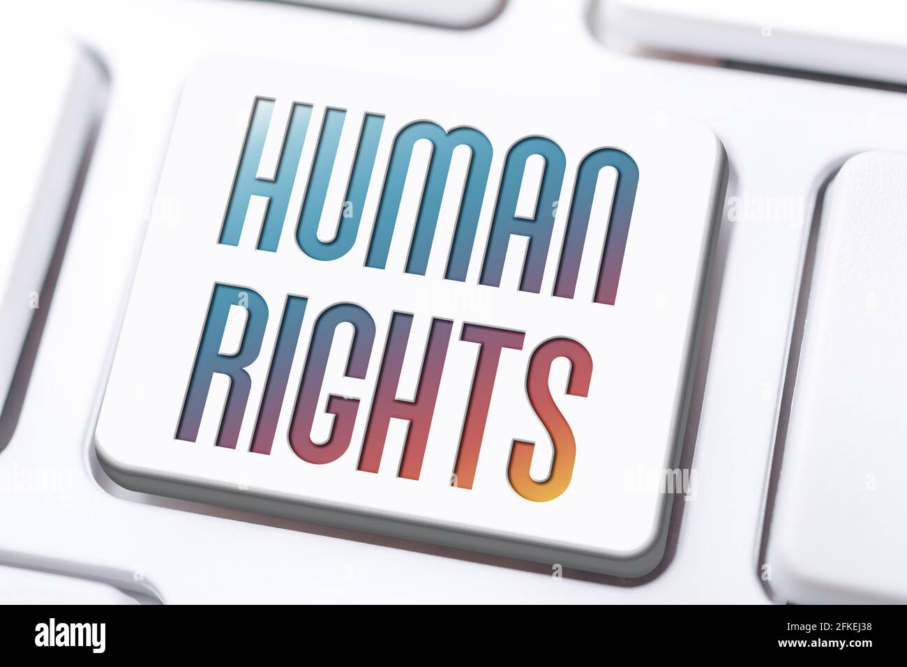 Human Rights Written On A Keyboard Button Stock Photo - Alamy