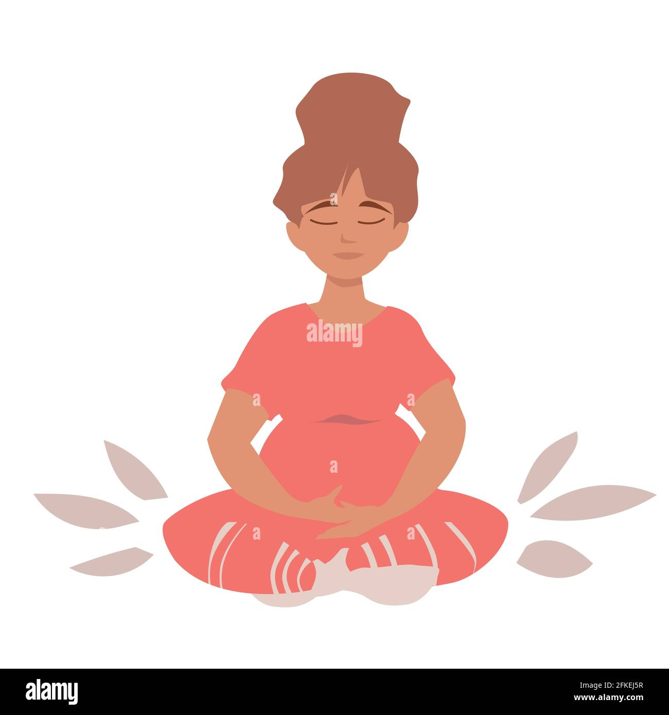 Pregnancy yoga exercise pregnant Stock Vector Images - Alamy