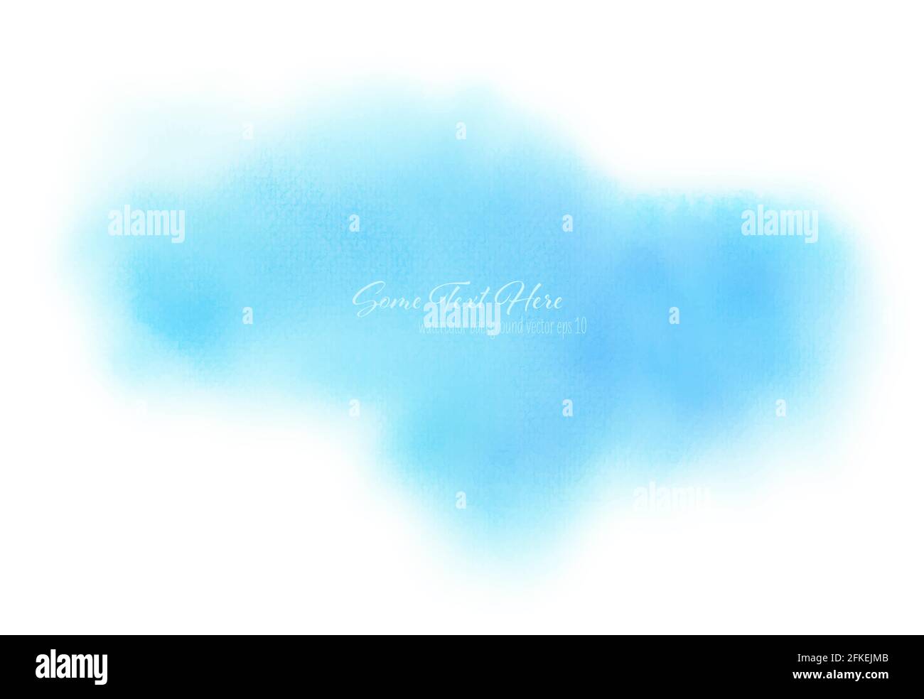 Watercolor blue cloud isolated on white background. Hand painted ...