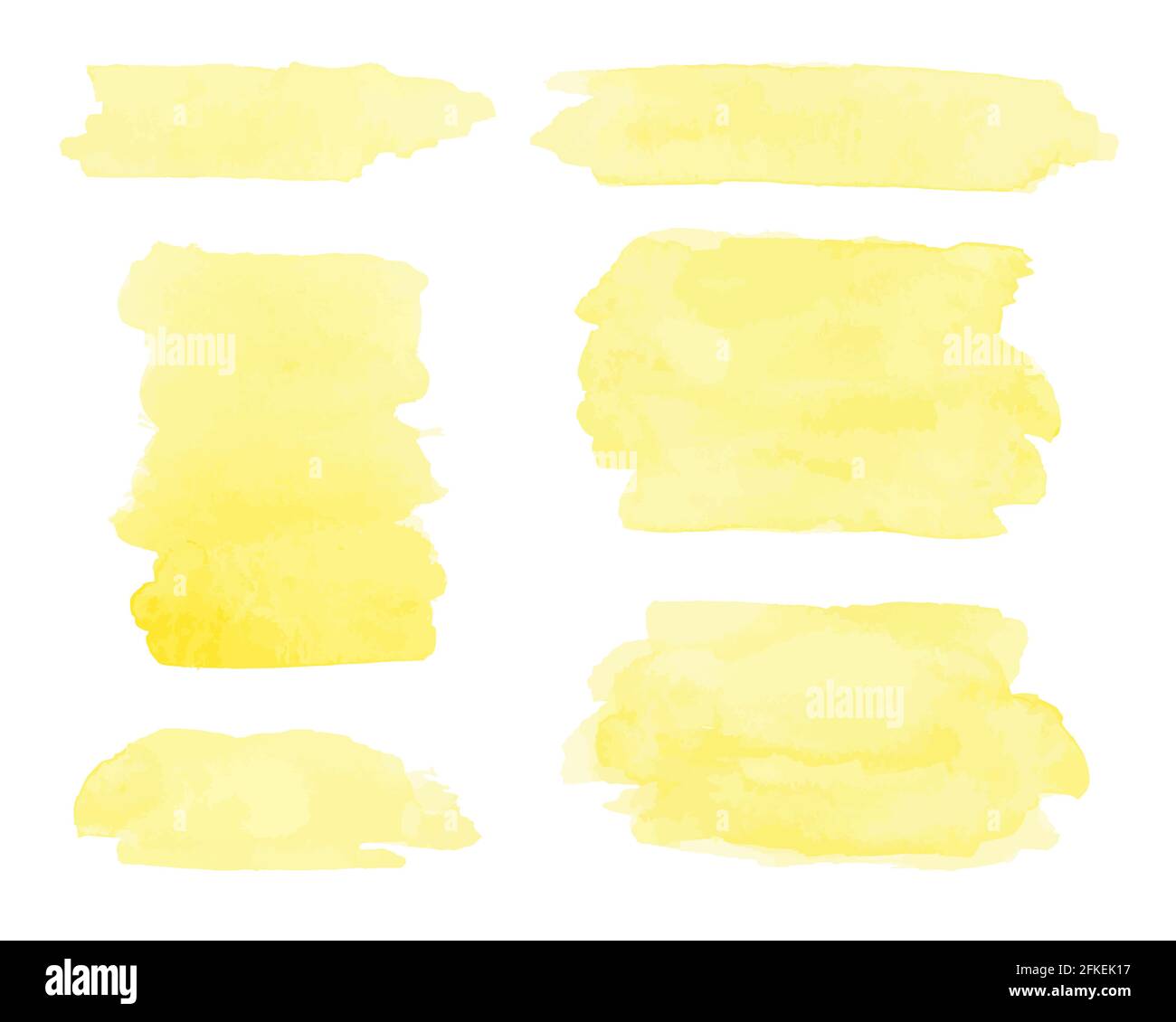 Watercolor yellow brush strokes. Vector eps 10 Stock Vector Image & Art ...