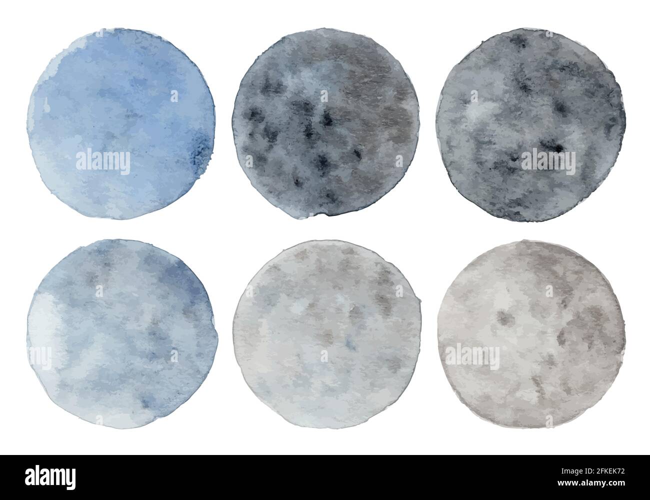 Watercolor circles isolated on white background. Vector eps 10 Stock ...