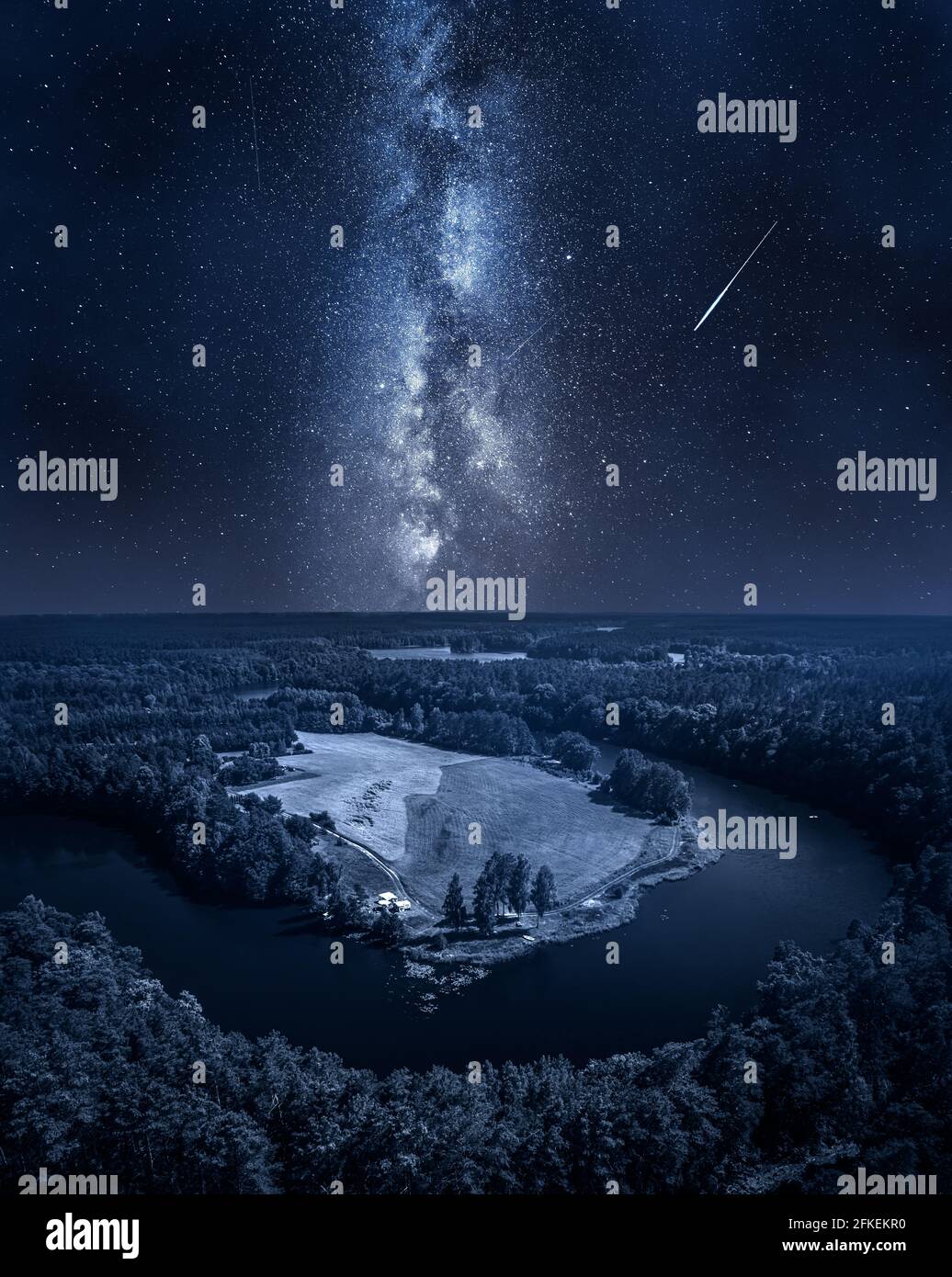 Aerial view milky river hi-res stock photography and images - Alamy