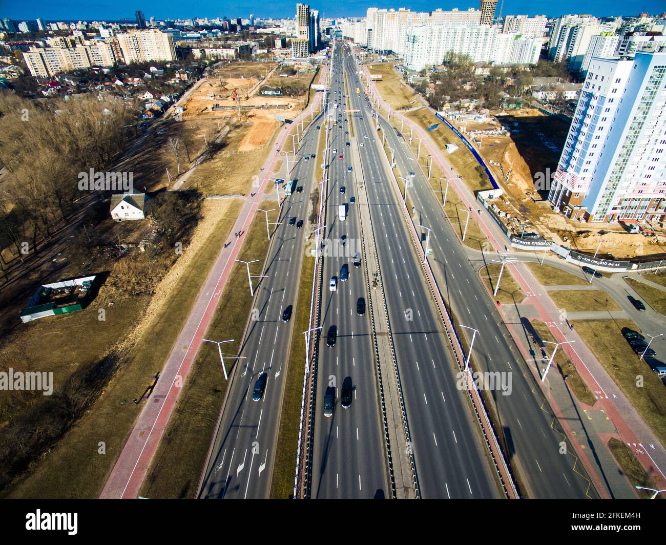Aerial freeway intersections hi-res stock photography and images - Alamy