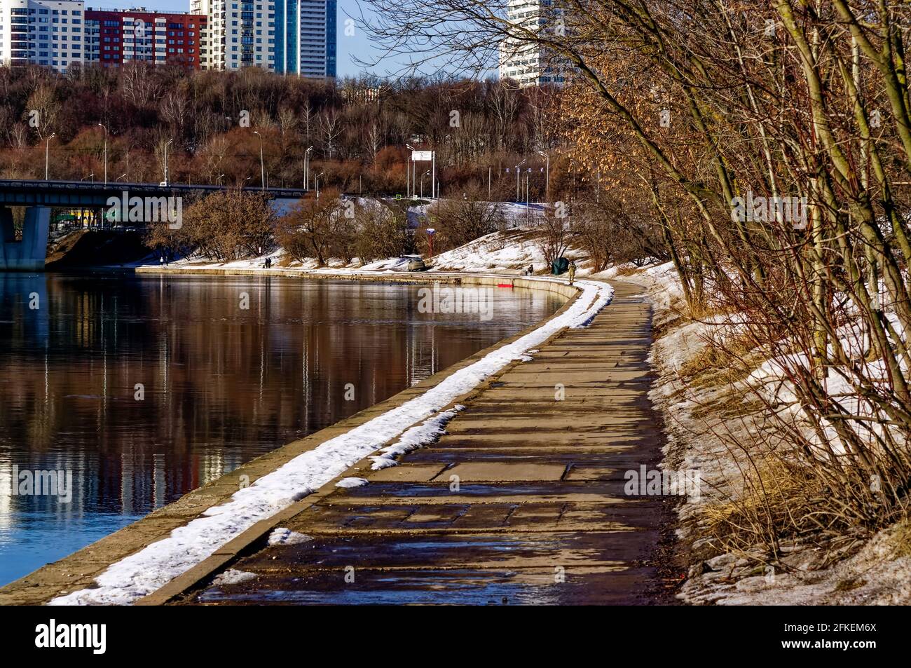 Beautiful snow wall walkway hi-res stock photography and images - Alamy