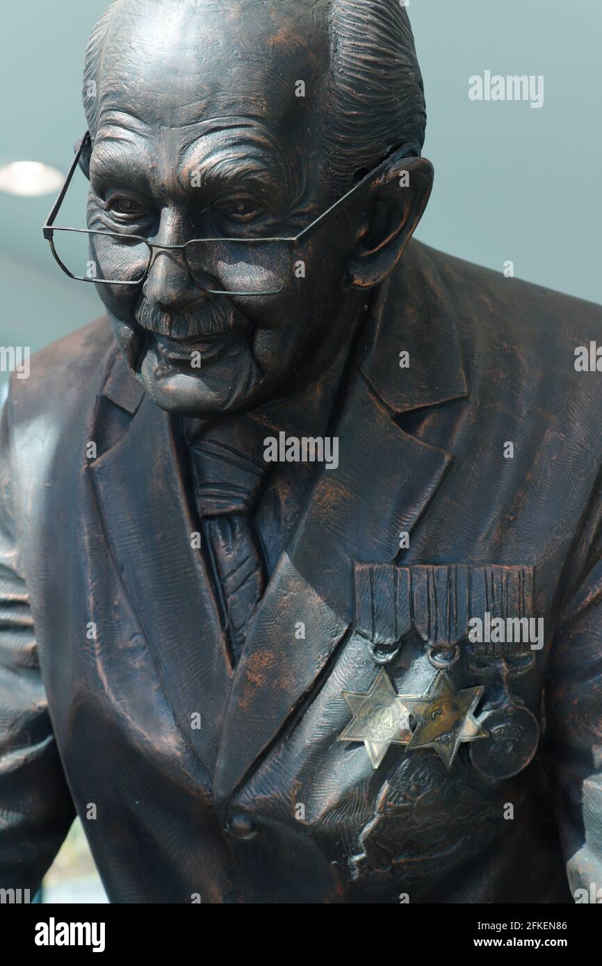 Resin statue of the late Sir Captain Thomas Moore on display at Clark ...
