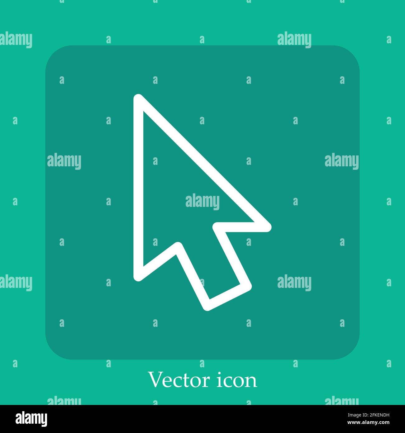 cursor vector icon linear icon.Line with Editable stroke Stock Vector ...